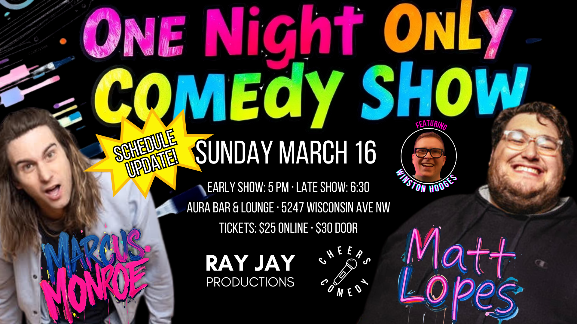 Marcus Monroe and Matt Lopes – Cheers Comedy DC